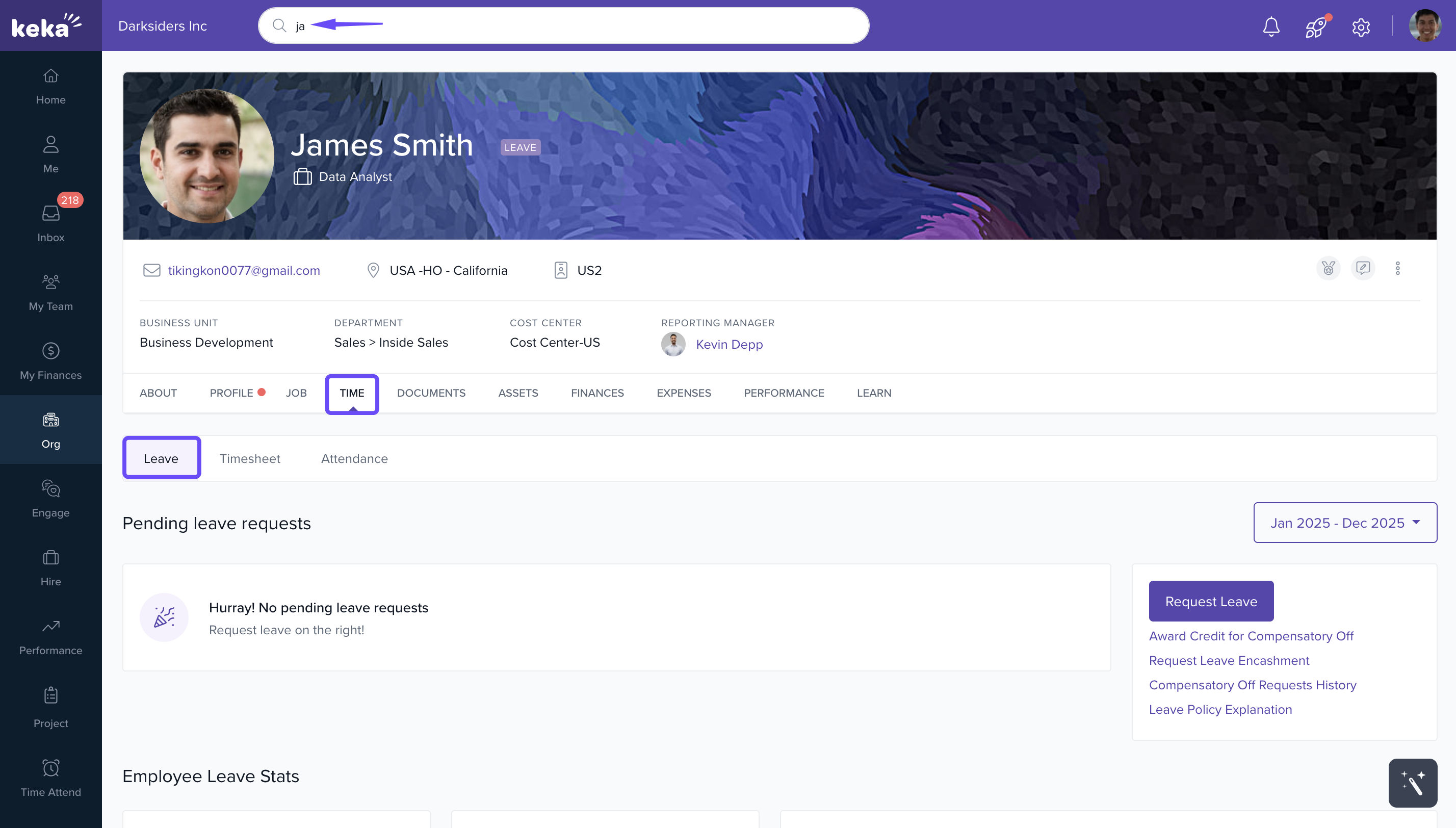 How to cancel a Leave? – Home Page